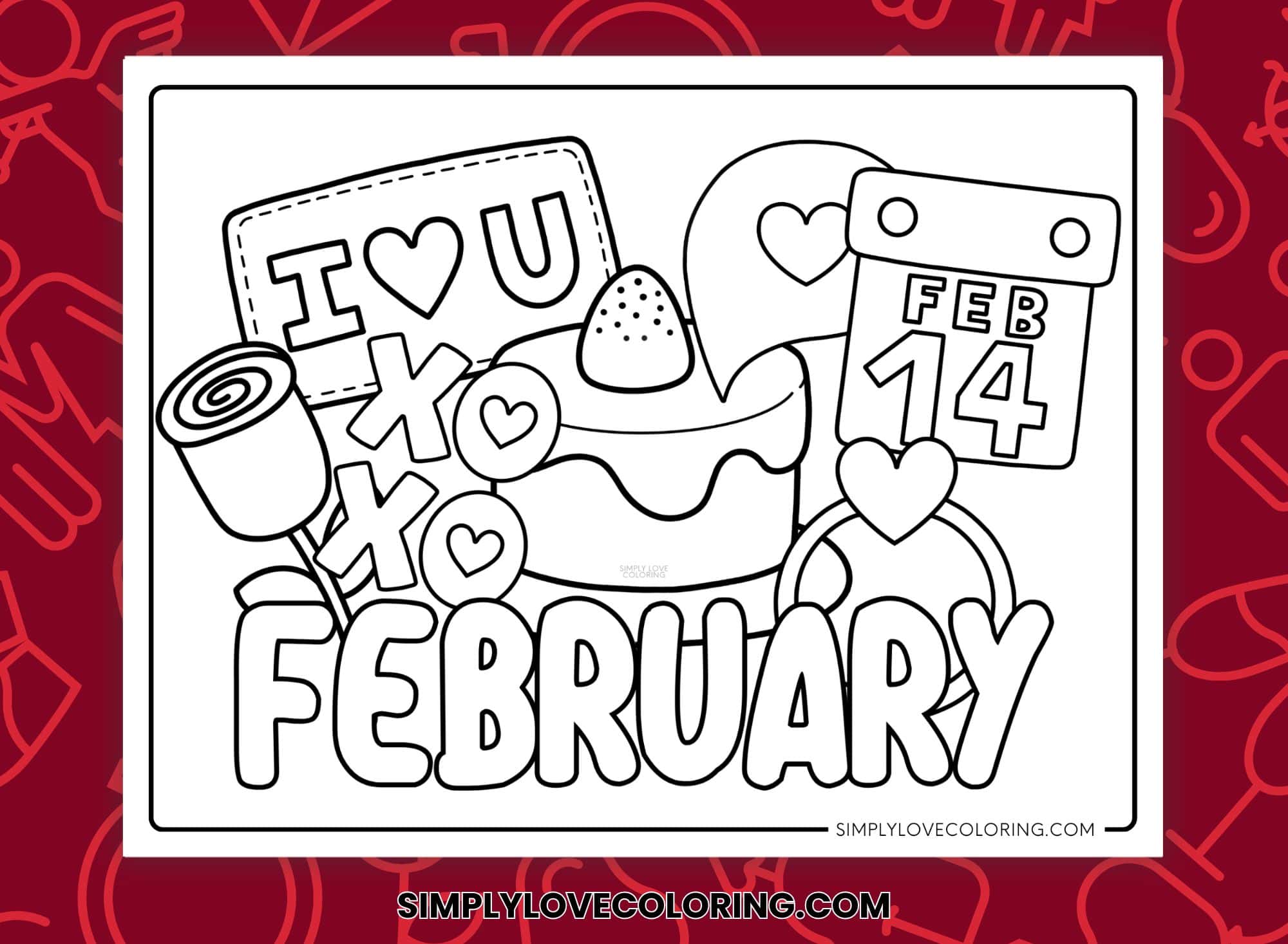 February Coloring Pages (Free PDF Printables) - Simply Love Coloring