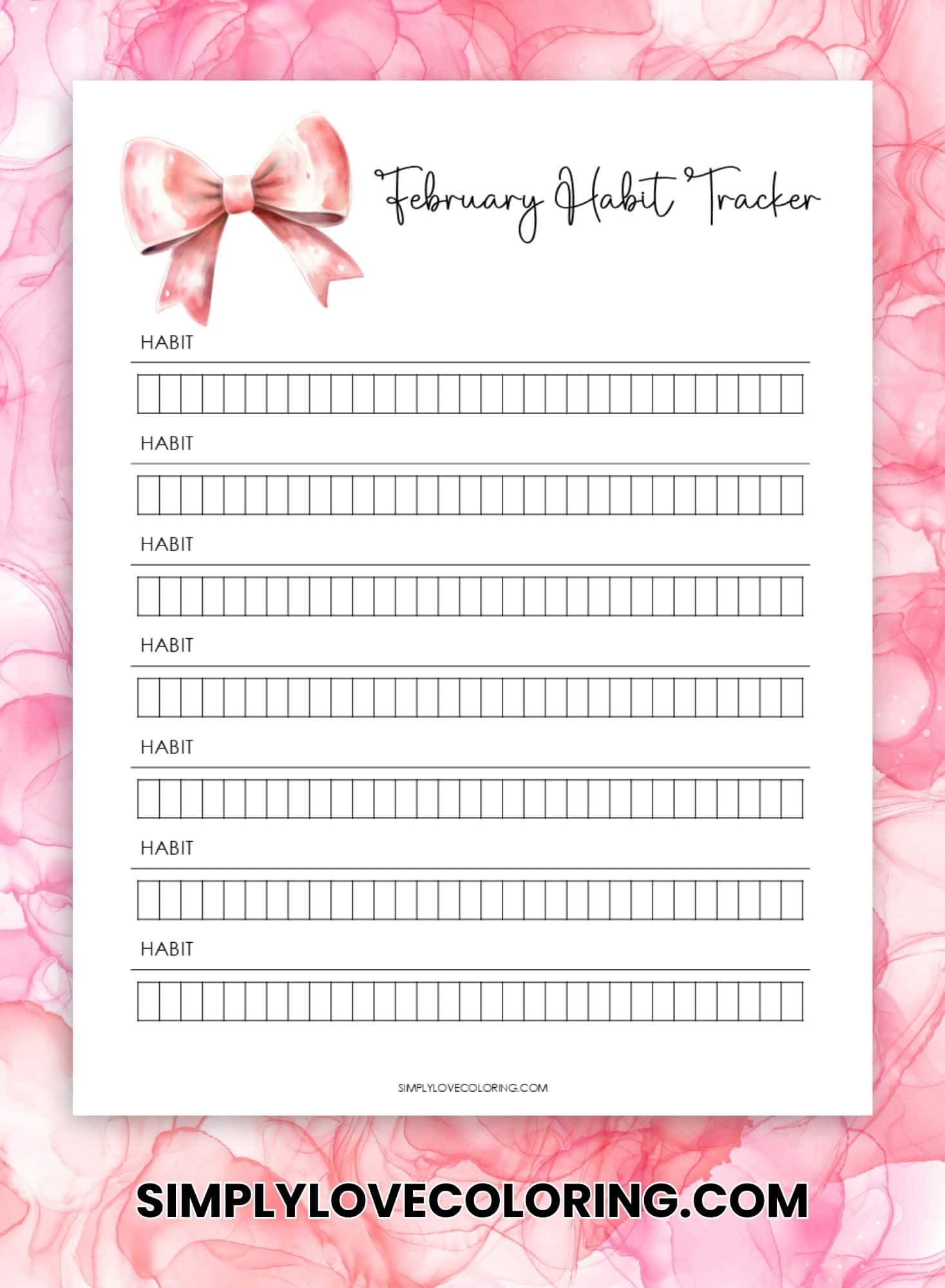 February Planner Printables (Free PDF Downloads) - Simply Love Coloring