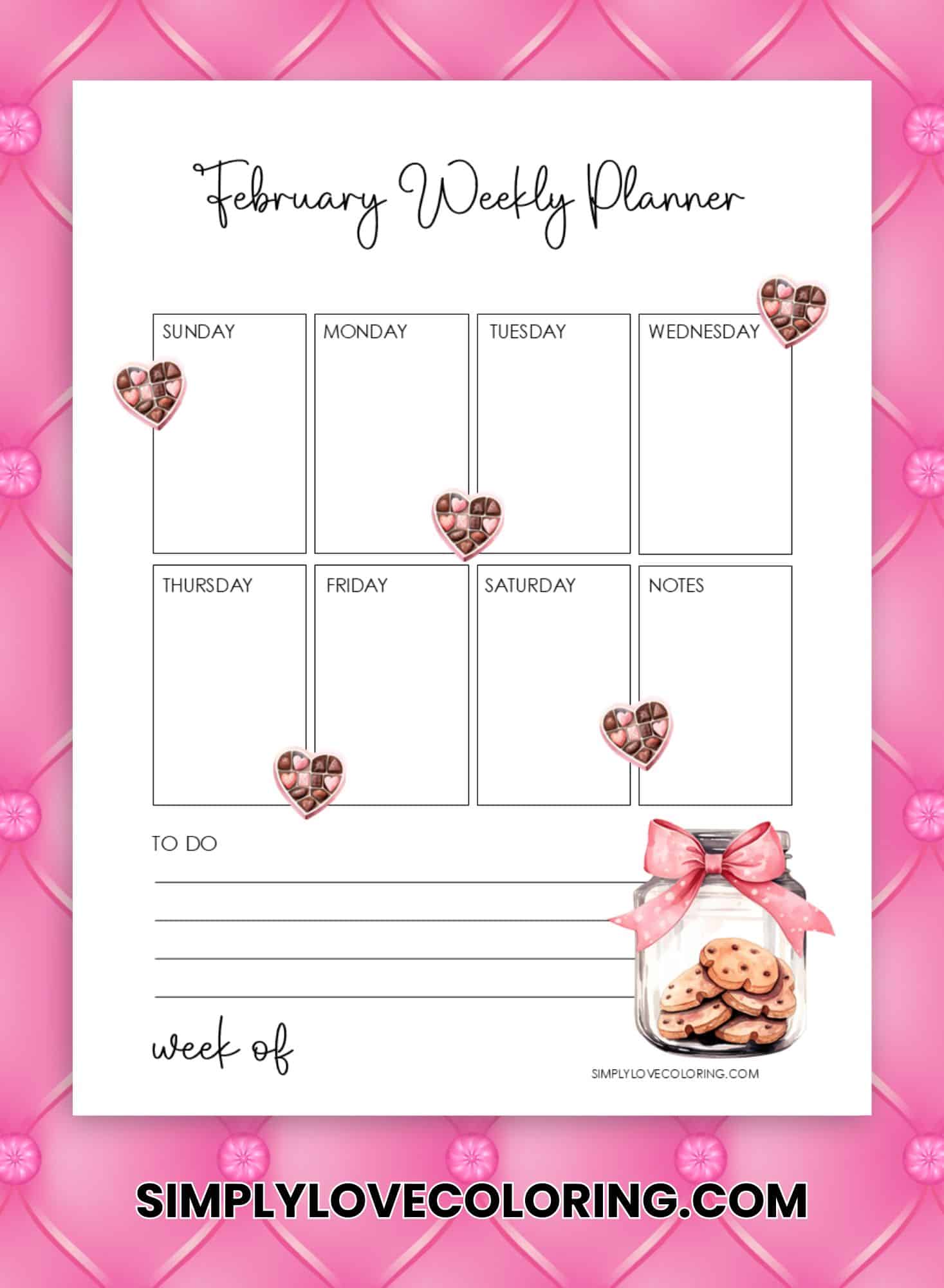 February Planner Printables (Free PDF Downloads) - Simply Love Coloring
