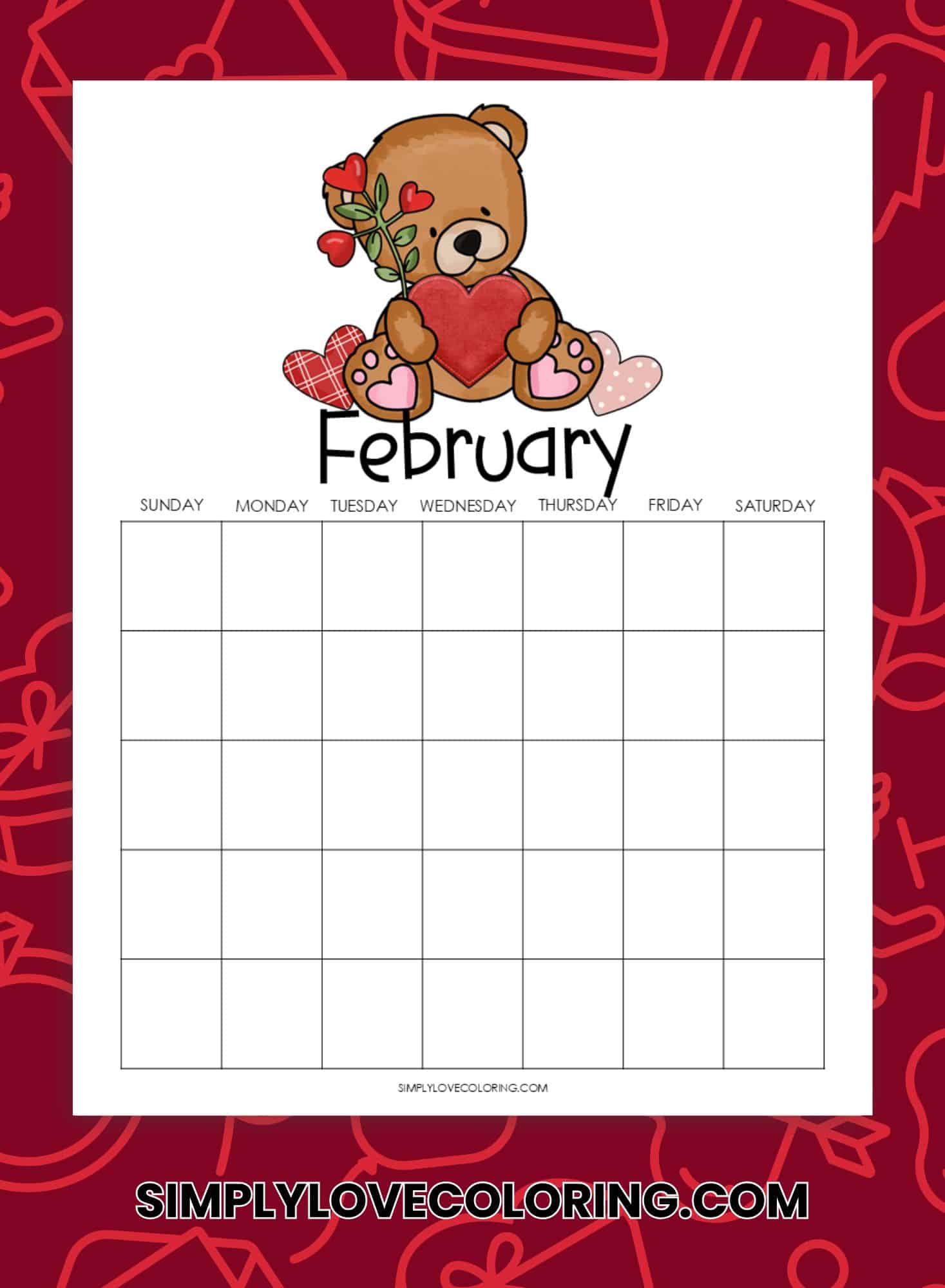 February Planner Printables (Free PDF Downloads) - Simply Love Coloring