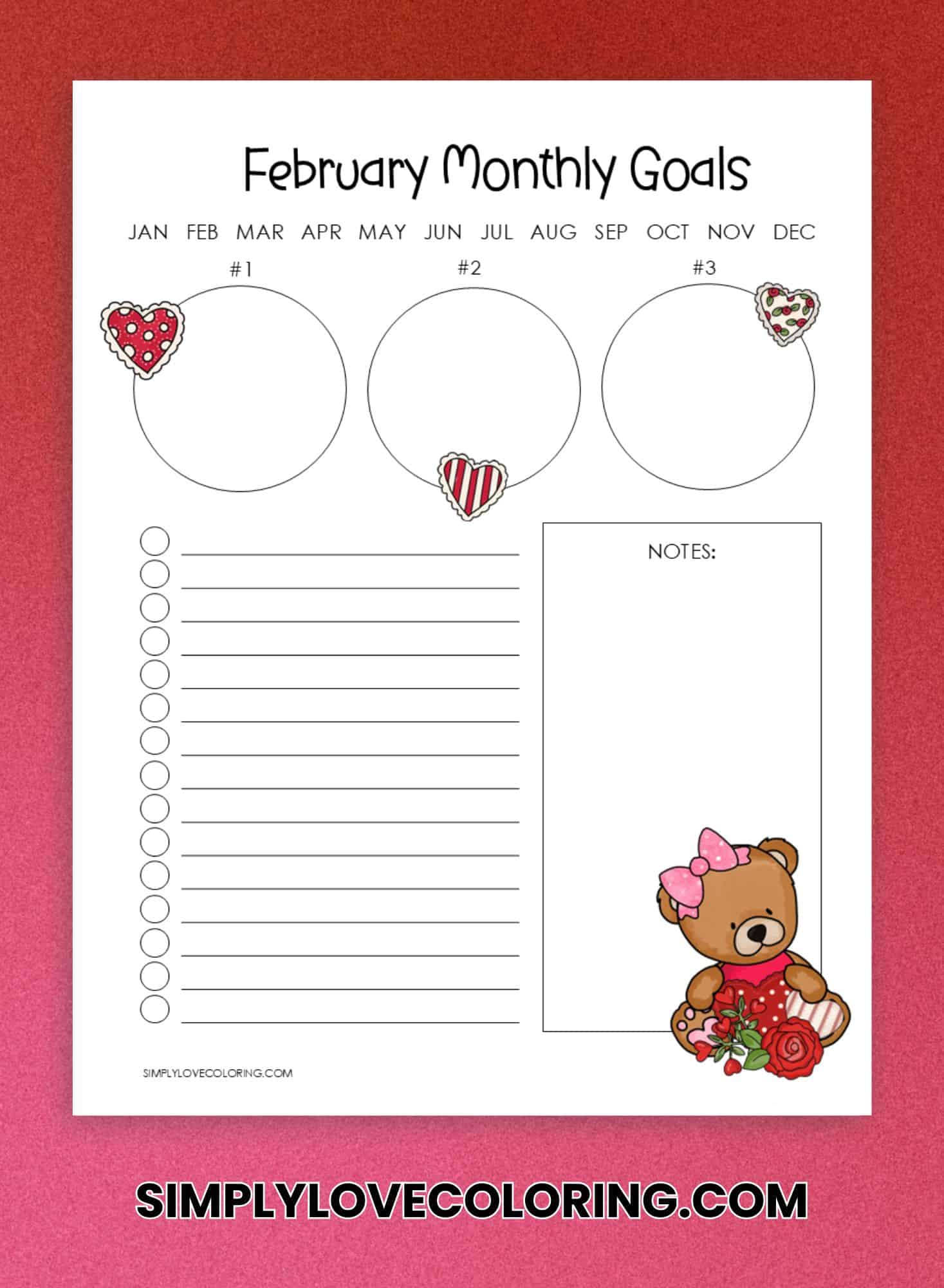 February Planner Printables (Free PDF Downloads) - Simply Love Coloring