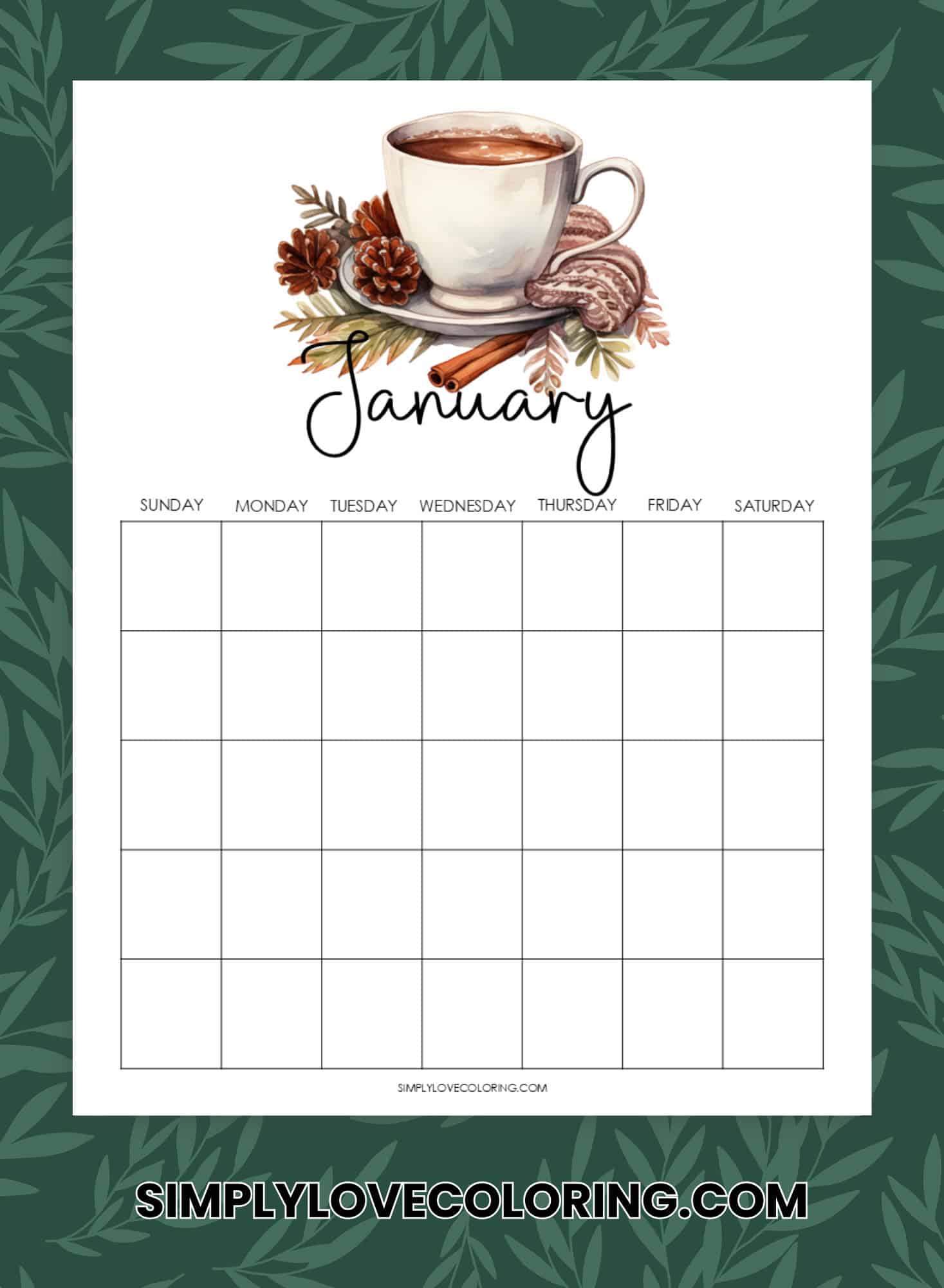 January Planner Calendar Printables (Free PDF Downloads) - Simply Love ...