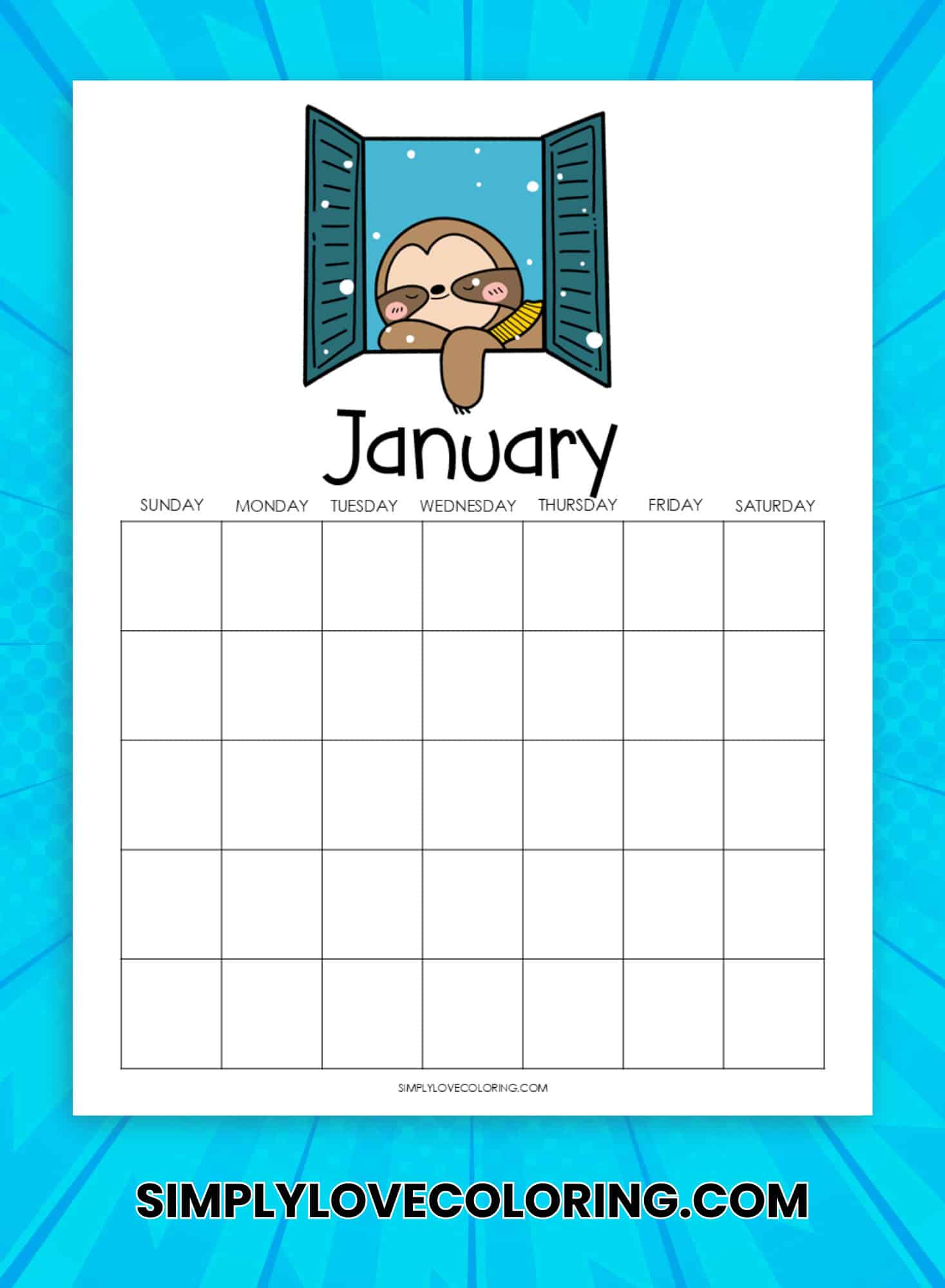 January Planner Calendar Printables (Free PDF Downloads) - Simply Love ...