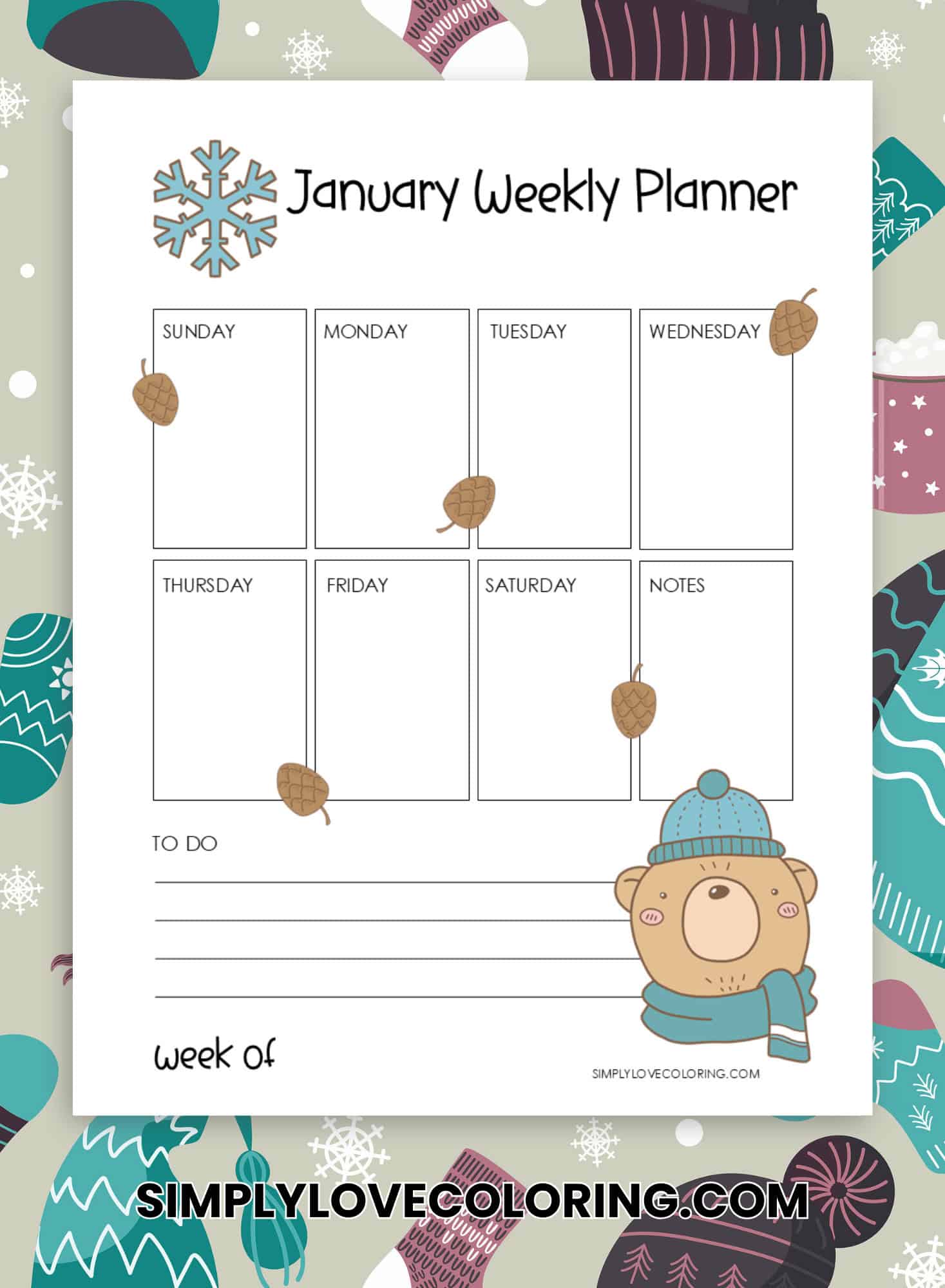 January Planner Calendar Printables (Free PDF Downloads) - Simply Love ...
