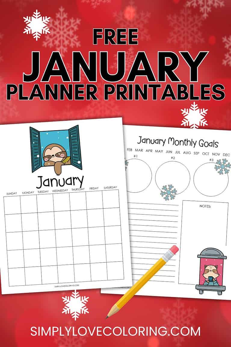 January Planner Calendar Printables (Free PDF Downloads) - Simply Love ...