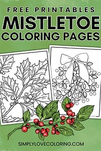 Mistletoe Coloring Pages (Free PDF Printables) - Simply Love Coloring