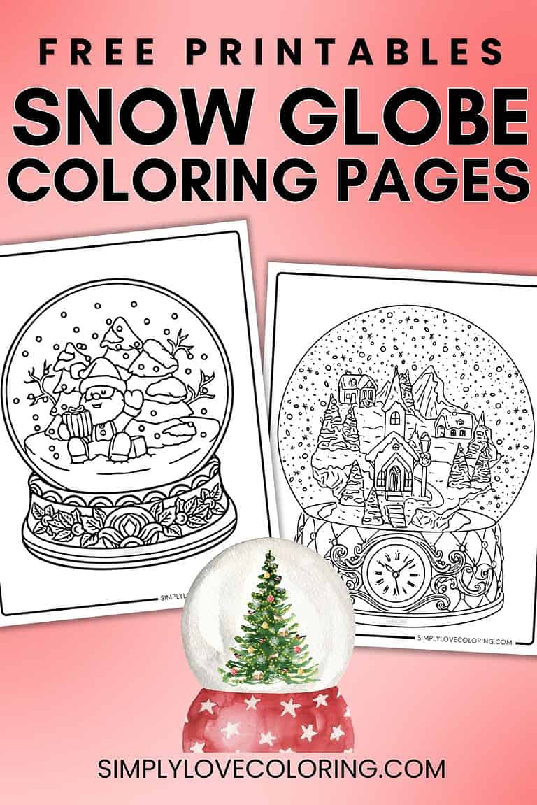 Snow Globe Coloring Pages (Free PDF Printables) - Simply Love Coloring