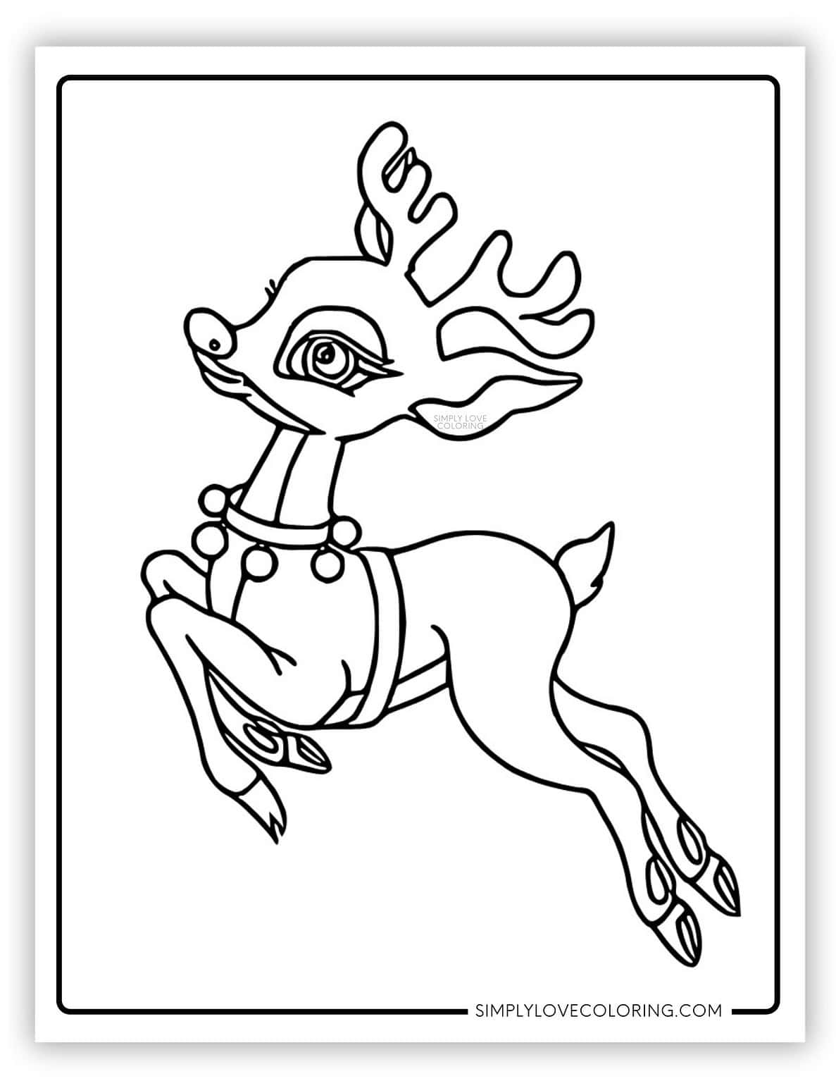 Reindeer Coloring Pages (Free PDF Printables) - Simply Love Coloring