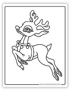 Reindeer Coloring Pages (Free PDF Printables) - Simply Love Coloring