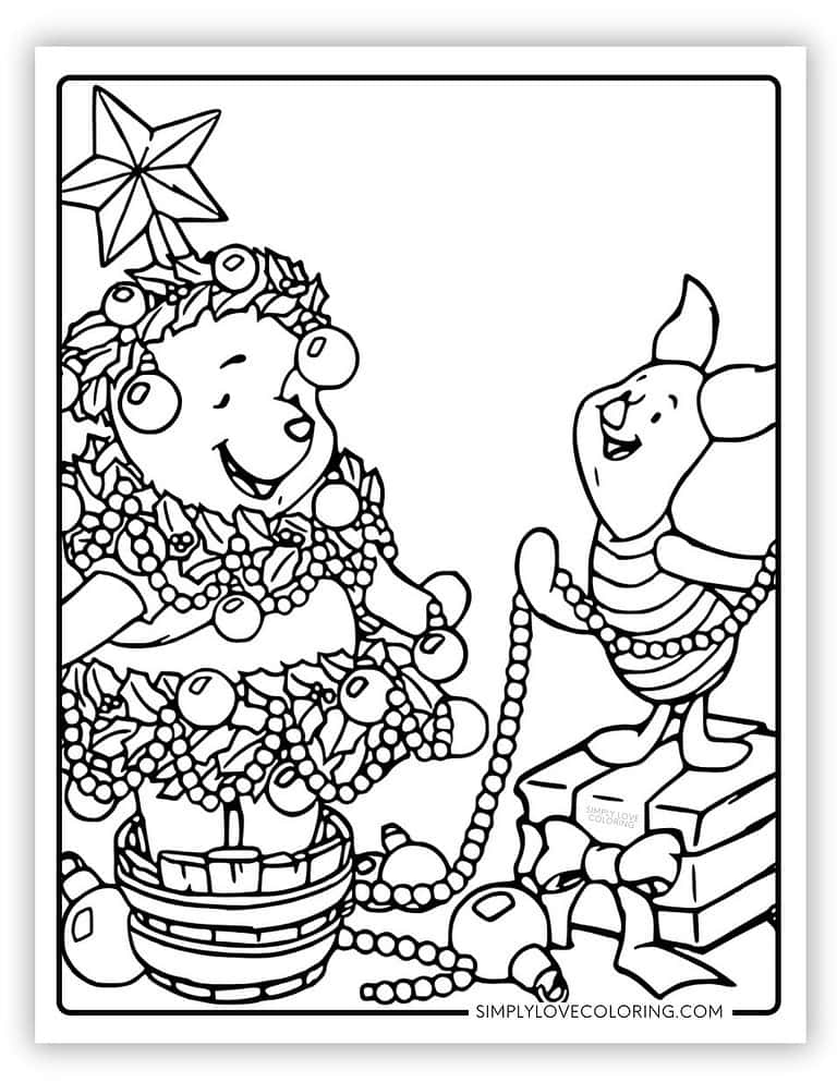 Disney Christmas Coloring Pages (Free PDF Printable) - Simply Love Coloring