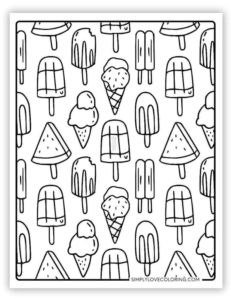 Popsicle Coloring Pages (Free PDF Printables) - Simply Love Coloring