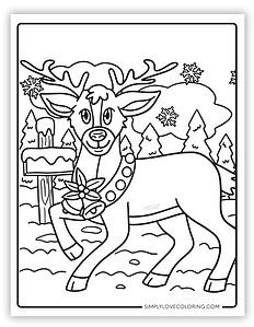 Reindeer Coloring Pages (Free PDF Printables) - Simply Love Coloring