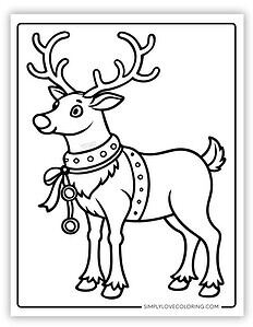 Reindeer Coloring Pages (Free PDF Printables) - Simply Love Coloring