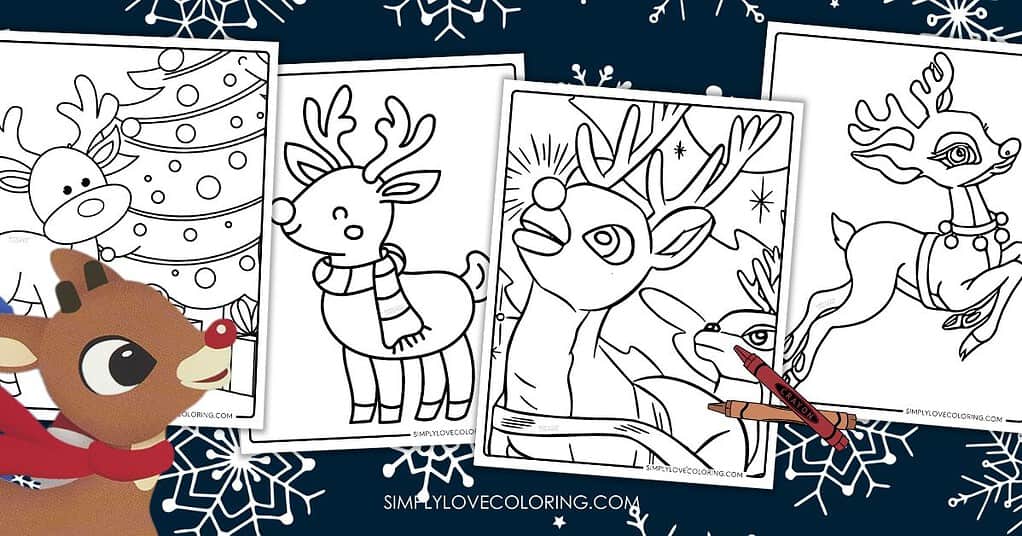 Rudolph Coloring Pages (Free PDF Printables) - Simply Love Coloring
