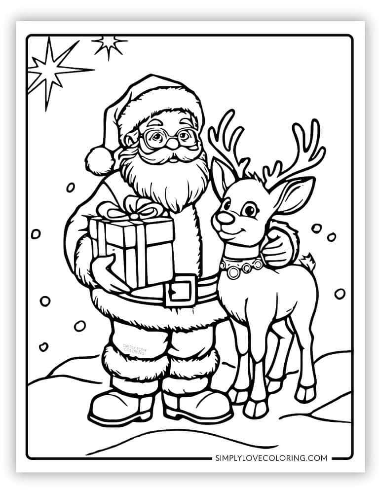 Rudolph Coloring Pages (Free PDF Printables) - Simply Love Coloring