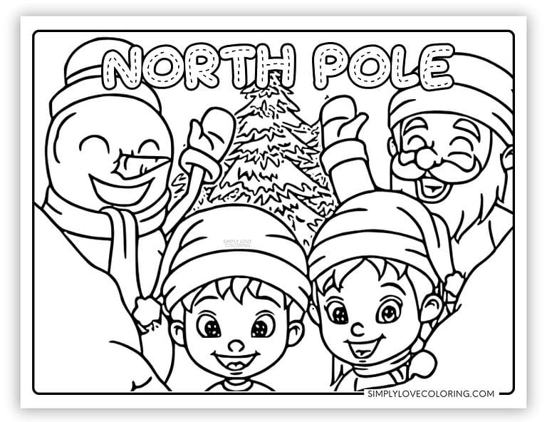 North Pole Coloring Pages (Free PDF Printables) - Simply Love Coloring