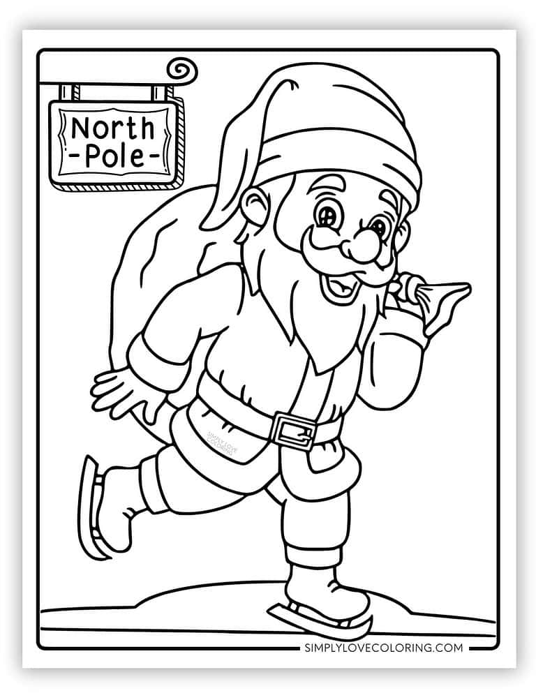 North Pole Coloring Pages (Free PDF Printables) - Simply Love Coloring