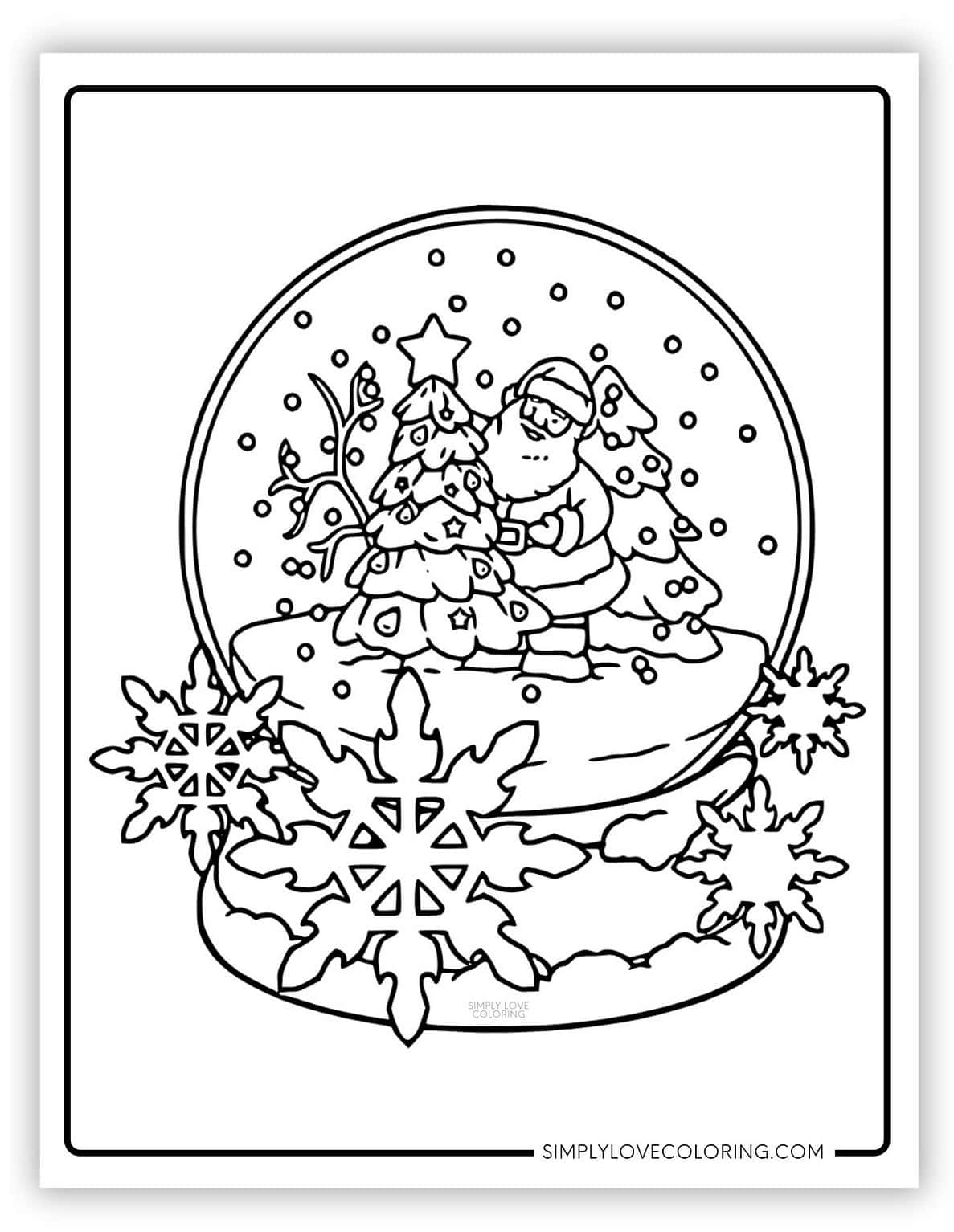 Snow Globe Coloring Pages (Free PDF Printables) - Simply Love Coloring