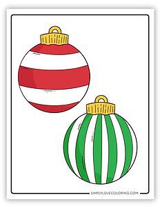 Printable Christmas Ornaments (Free PDF Downloads) - Simply Love Coloring