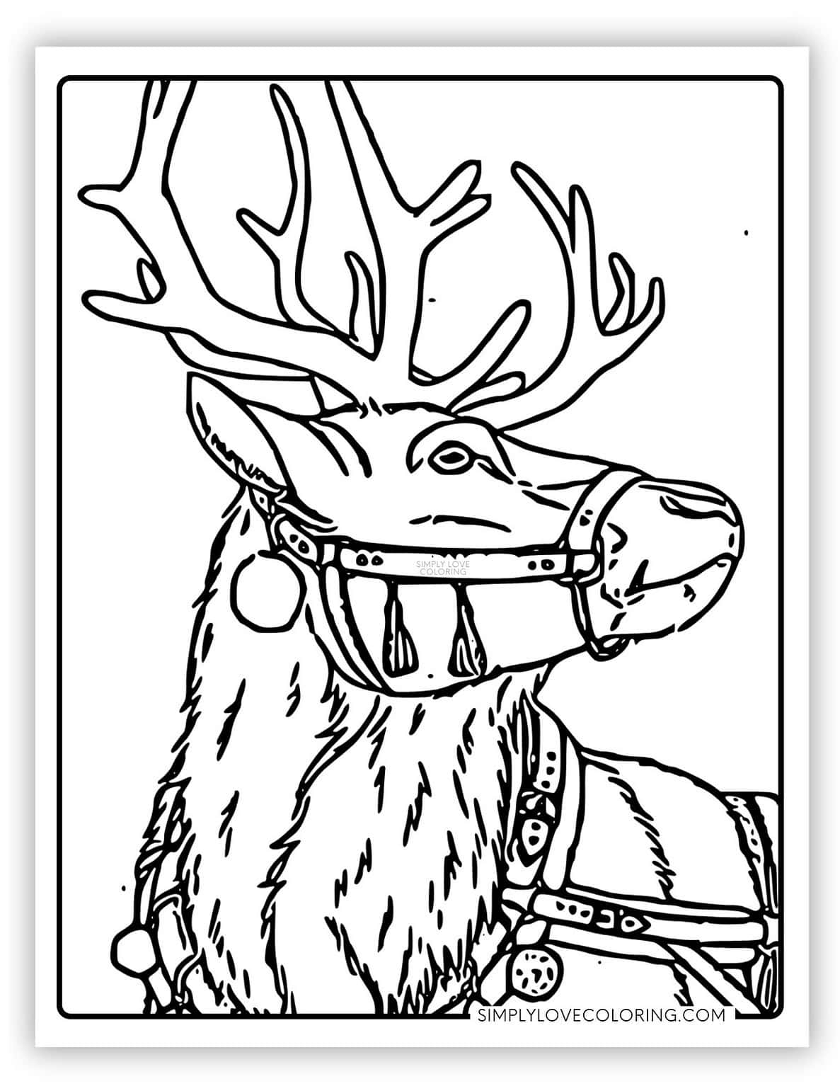 Reindeer Coloring Pages (Free PDF Printables) - Simply Love Coloring
