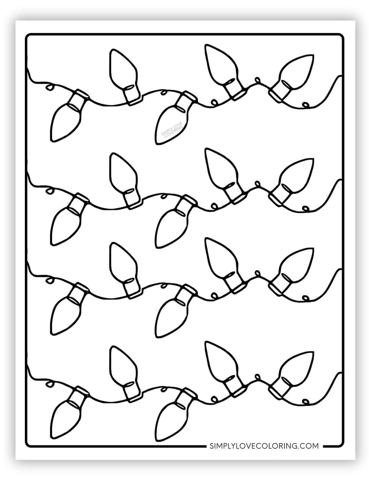 Christmas Lights Coloring Pages (Free PDF Printables) - Simply Love ...
