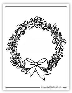 Christmas Wreath Coloring Pages - Simply Love Coloring