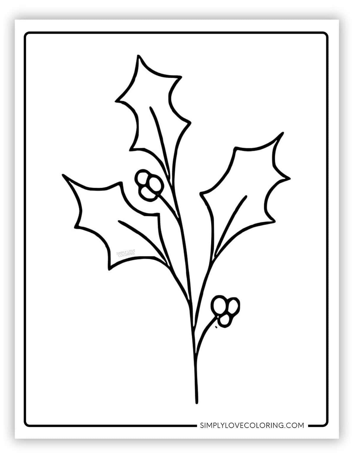 Mistletoe Coloring Pages (Free PDF Printables) - Simply Love Coloring