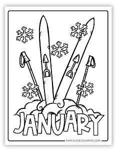 January Coloring Pages (Free PDF Printables) - Simply Love Coloring
