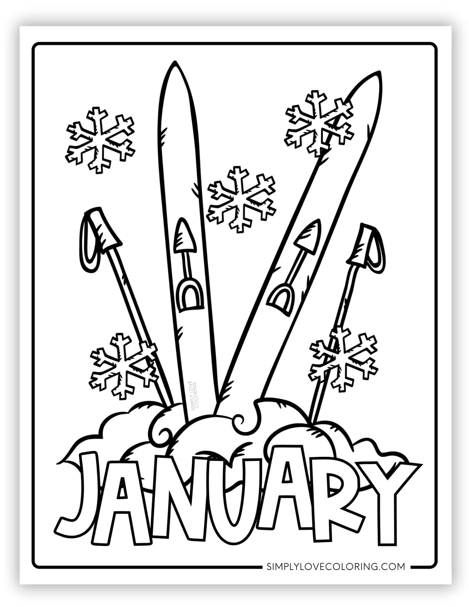 January Coloring Pages (Free PDF Printables) - Simply Love Coloring