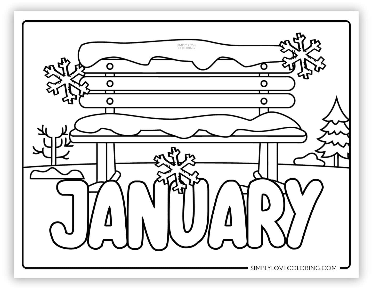 January Coloring Pages (Free PDF Printables) - Simply Love Coloring