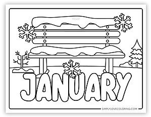 January Coloring Pages (Free PDF Printables) - Simply Love Coloring