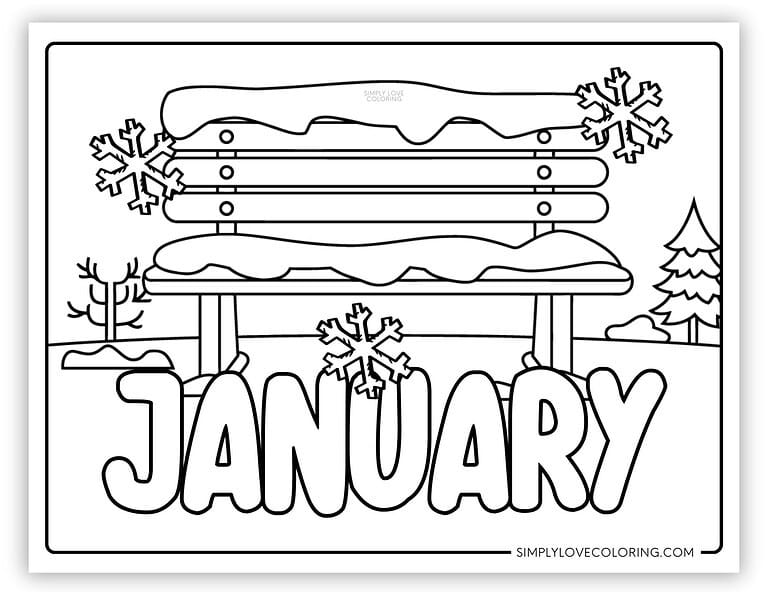 January Coloring Pages (Free PDF Printables) - Simply Love Coloring