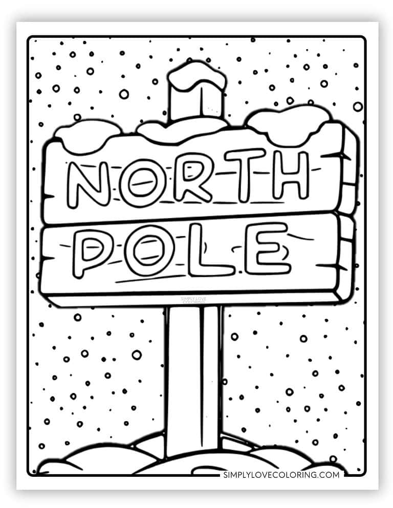 North Pole Coloring Pages (Free PDF Printables) - Simply Love Coloring
