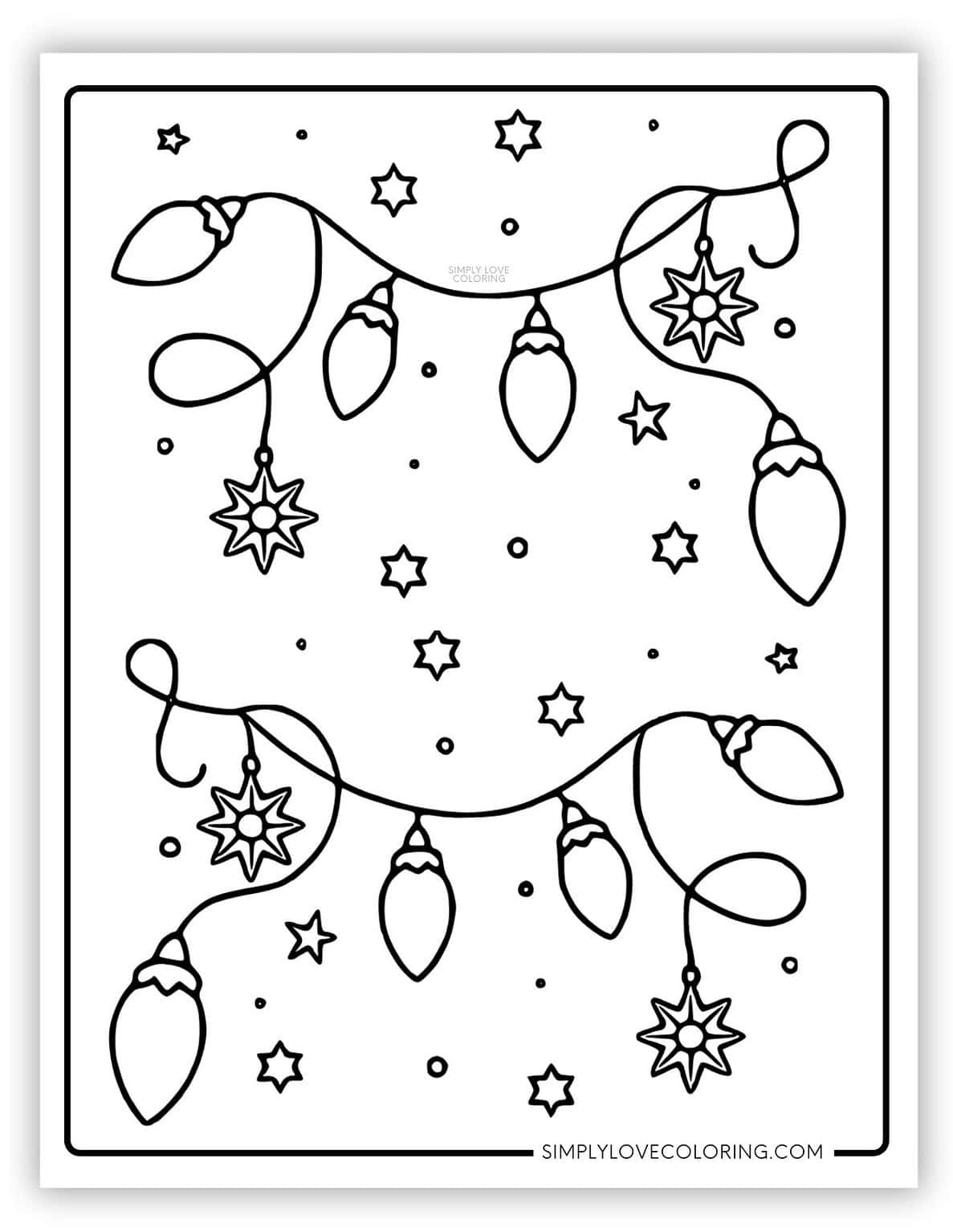 Christmas Lights Coloring Pages (Free PDF Printables) - Simply Love ...