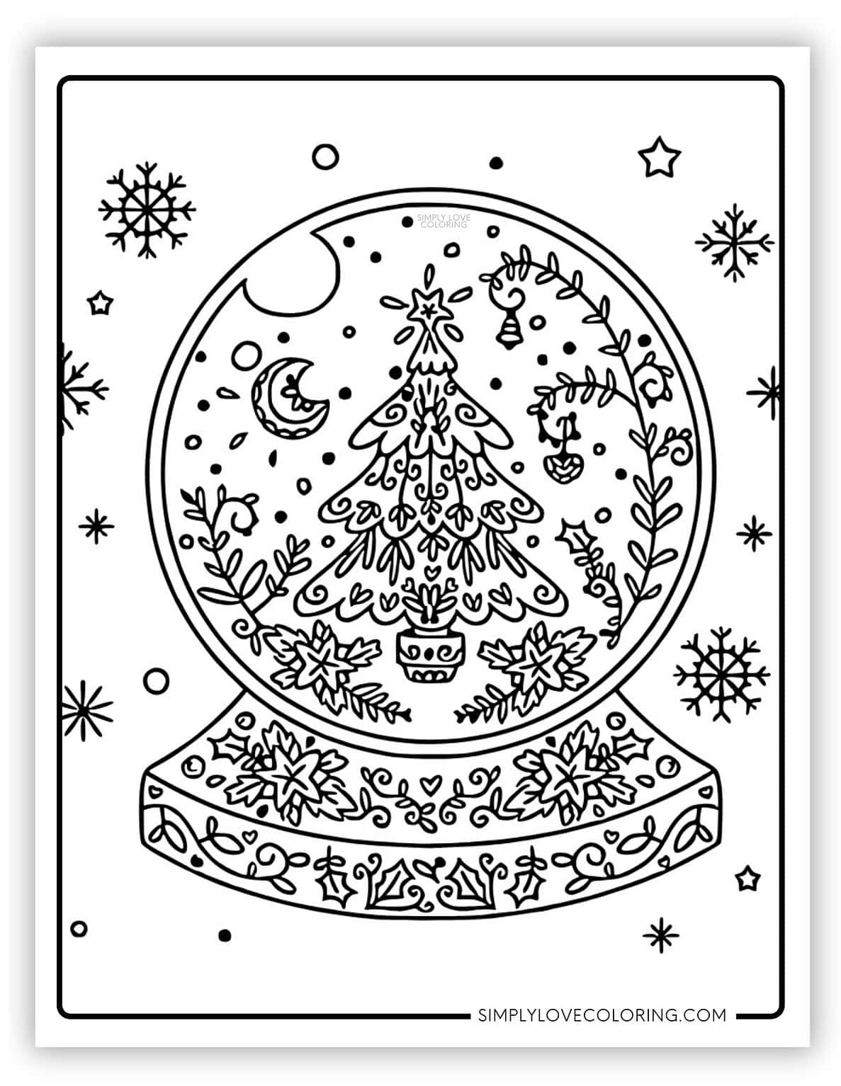 Christmas Tree Coloring Pages (Free PDF Printables) - Simply Love Coloring
