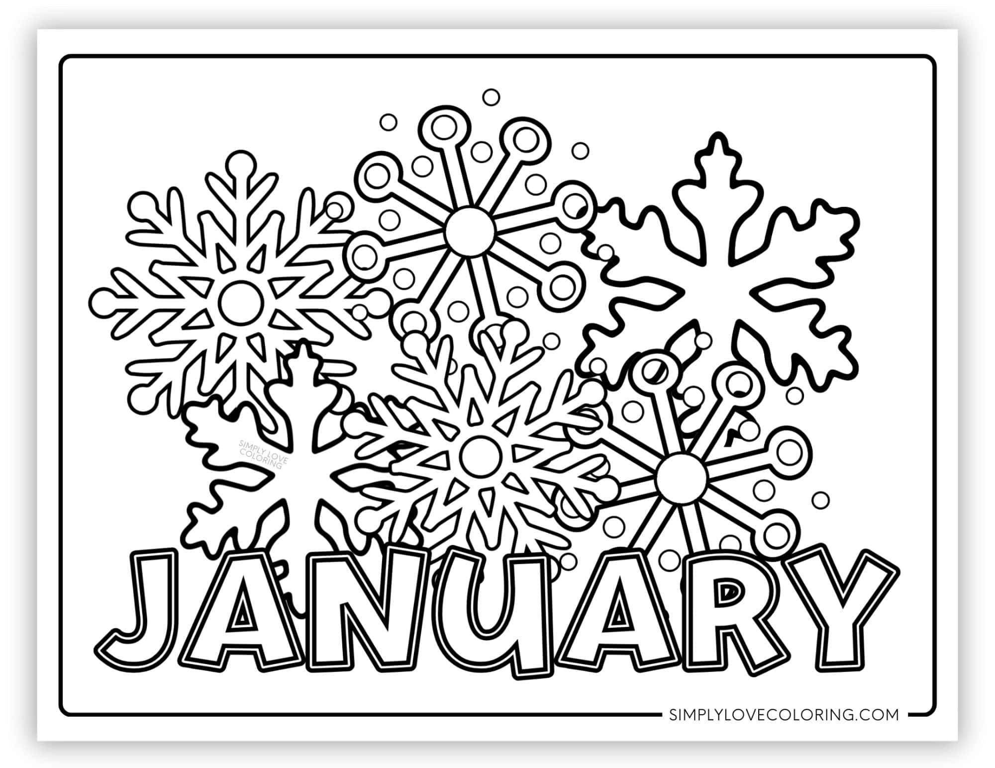 January Coloring Pages (Free PDF Printables) - Simply Love Coloring