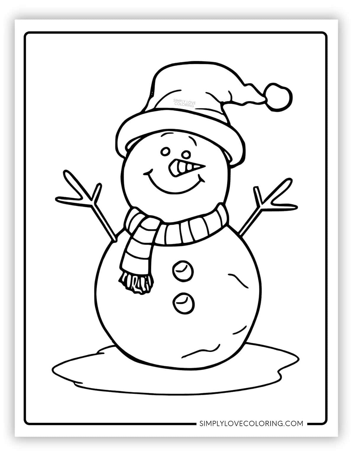 Snowman Coloring Pages (Free PDF Printables) - Simply Love Coloring