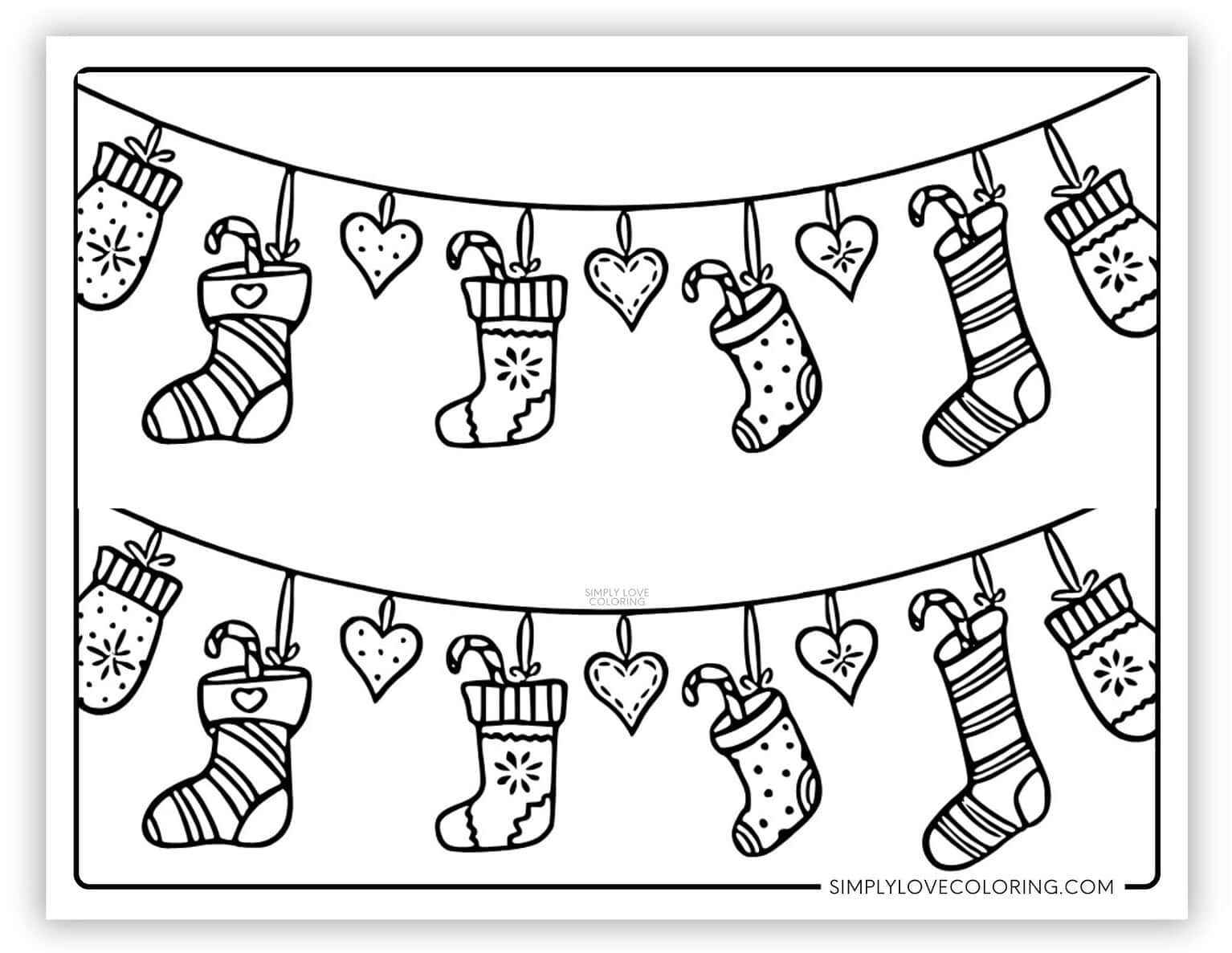 Christmas Stocking Coloring Pages (Free PDF Printables) - Simply Love ...