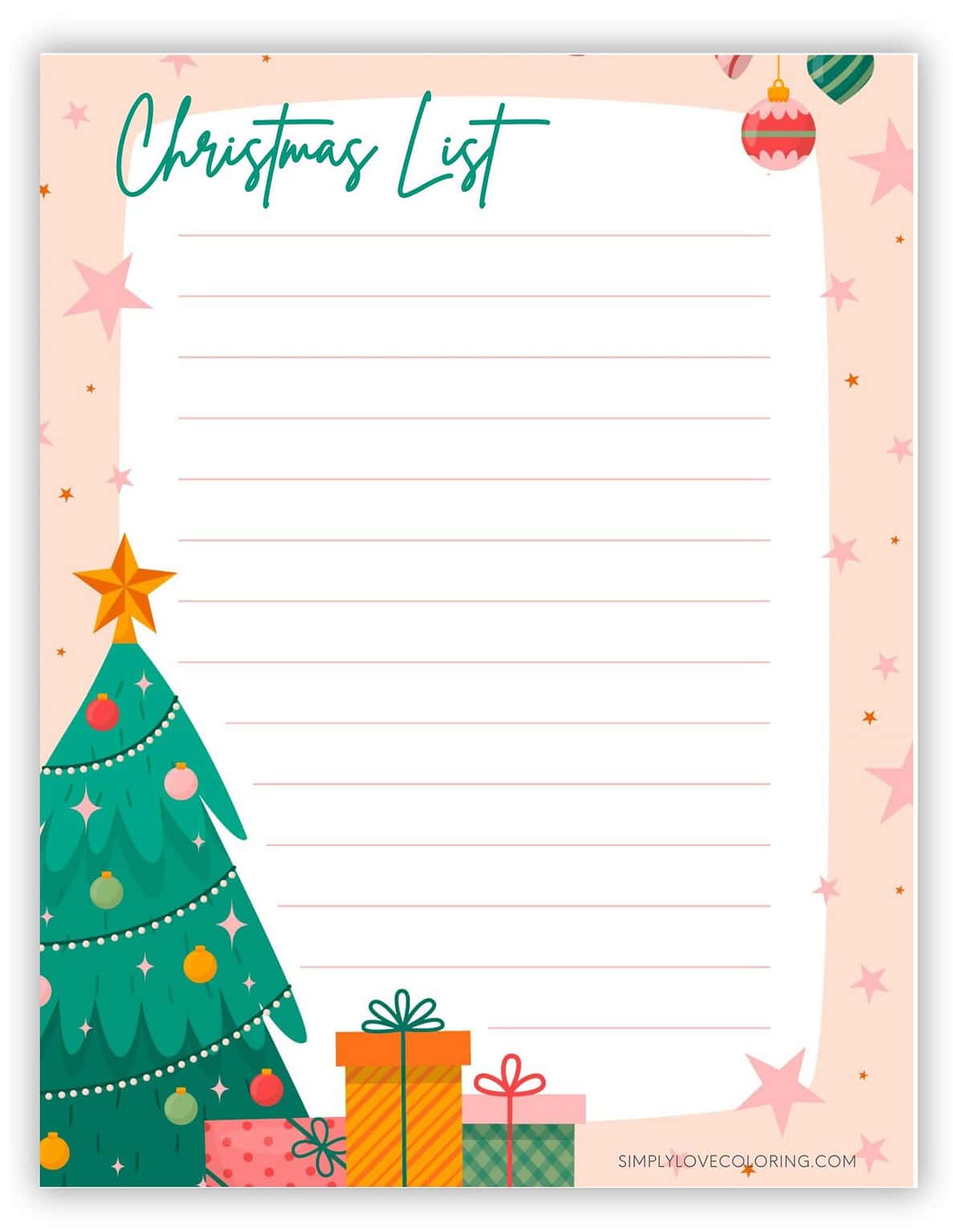 Fun Christmas List Printables (Free PDF Printables) - Simply Love Coloring