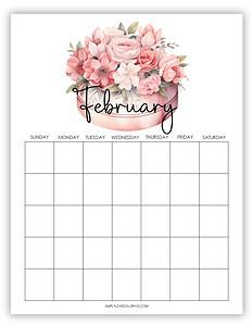 February Planner Printables (Free PDF Downloads) - Simply Love Coloring