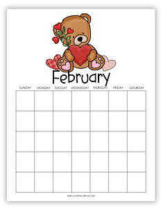 February Planner Printables (Free PDF Downloads) - Simply Love Coloring