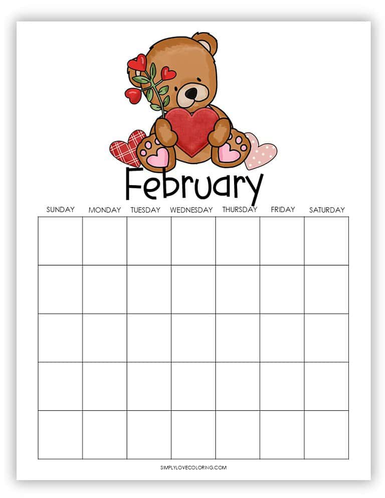 February Planner Printables (Free PDF Downloads) - Simply Love Coloring