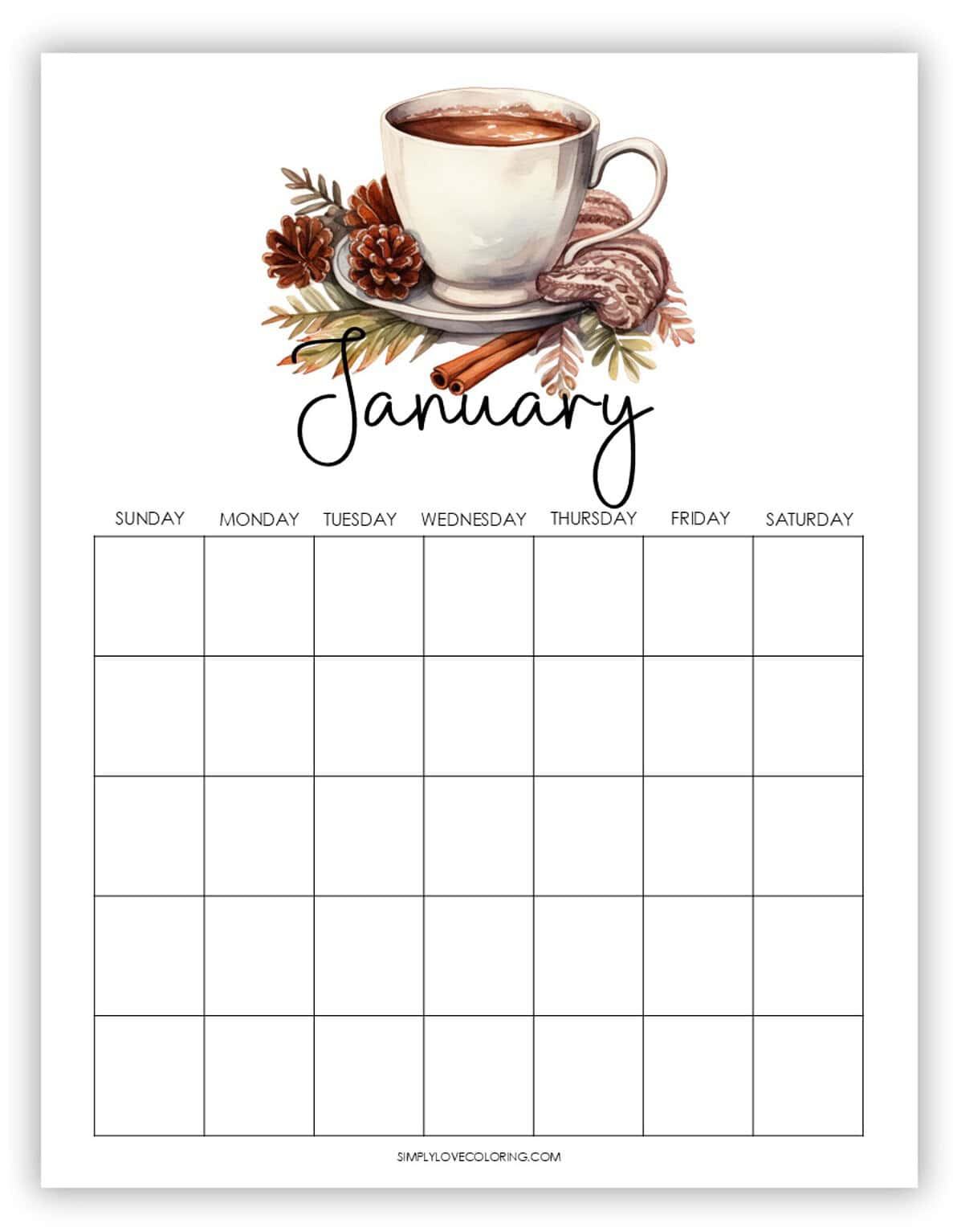January Planner Calendar Printables (Free PDF Downloads) - Simply Love ...