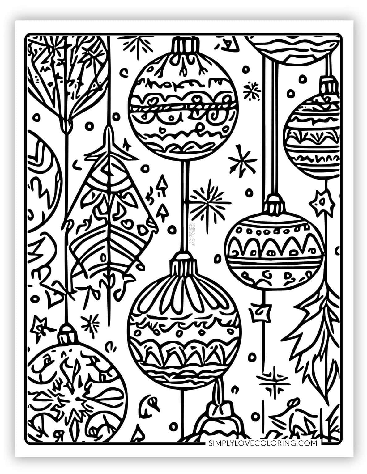 Christmas Ornament Coloring Pages (Free PDF Printables) - Simply Love ...