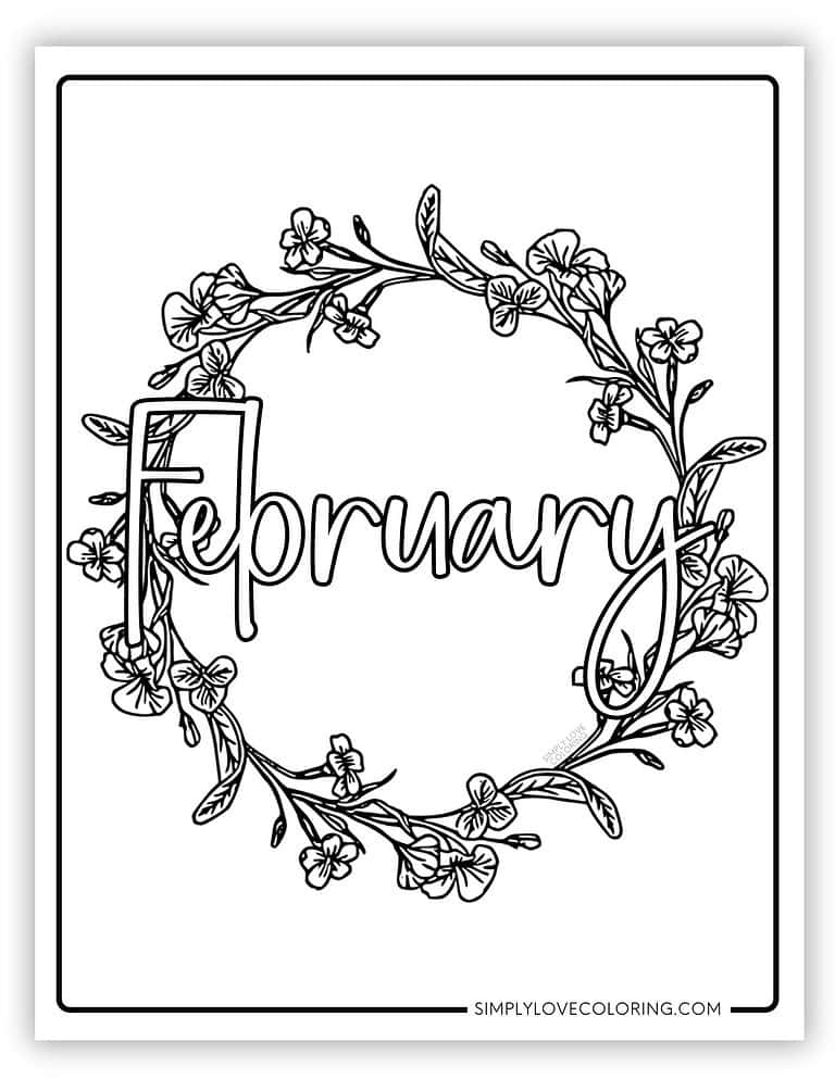 February Coloring Pages (Free PDF Printables) - Simply Love Coloring