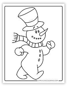 Snowman Coloring Pages (Free PDF Printables) - Simply Love Coloring