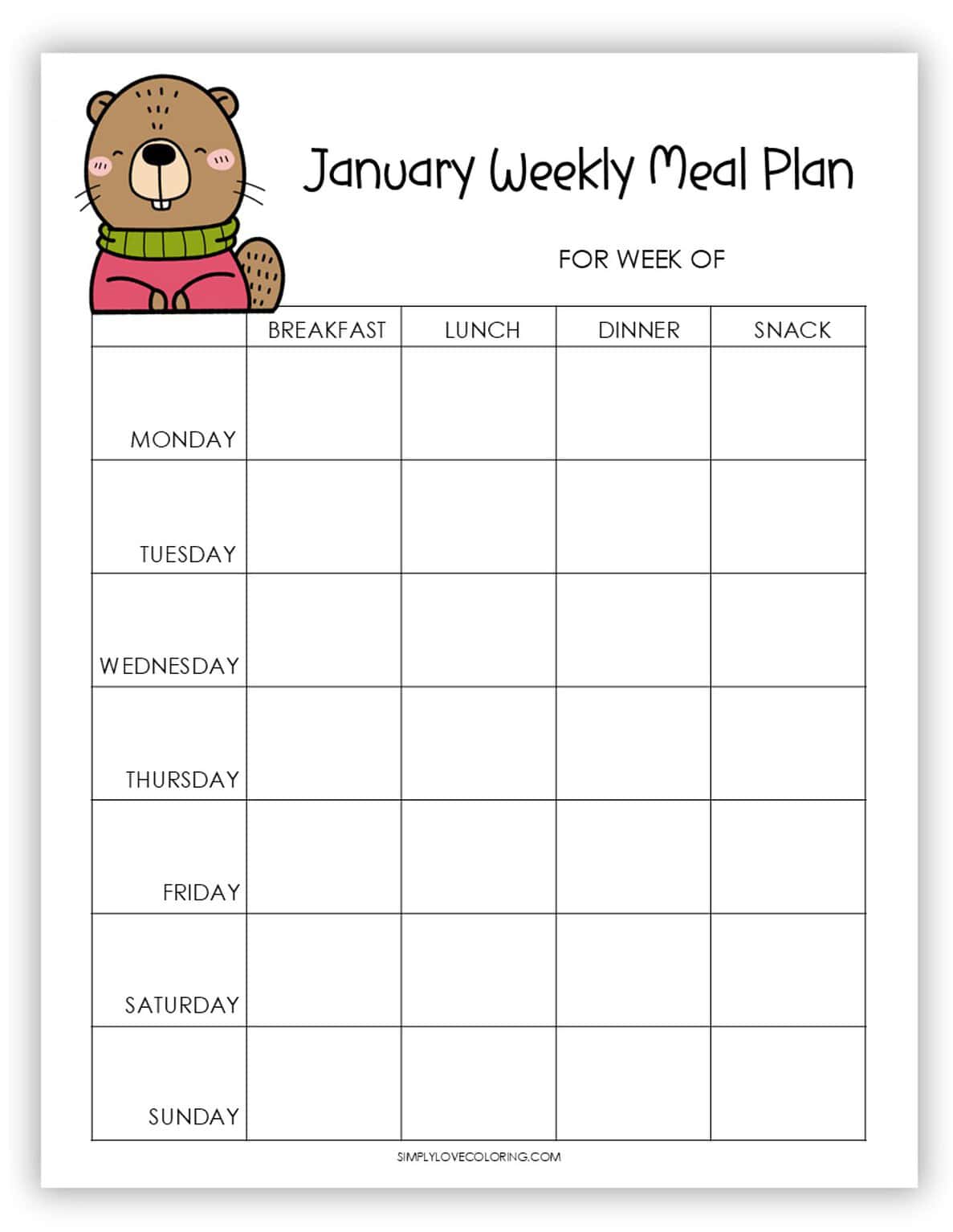 January Planner Calendar Printables (Free PDF Downloads) - Simply Love ...