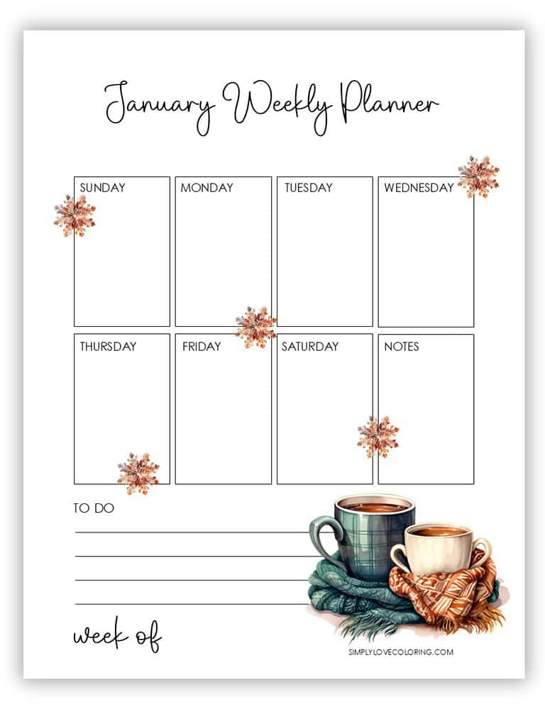 January Planner Calendar Printables (Free PDF Downloads) - Simply Love ...