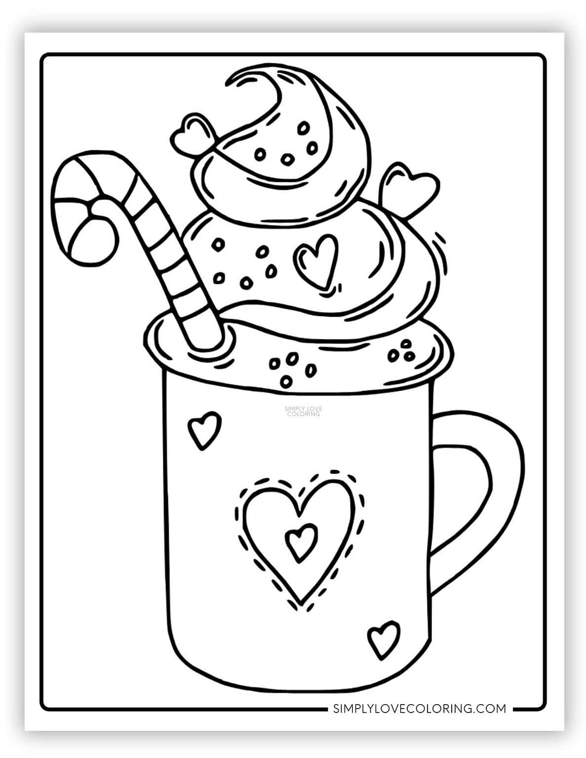Hot Chocolate Coloring Pages (Free PDF Printables) - Simply Love Coloring