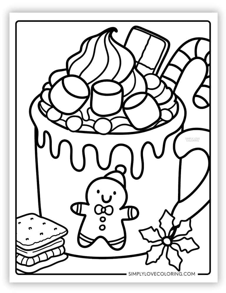 Hot Chocolate Coloring Pages (Free PDF Printables) - Simply Love Coloring